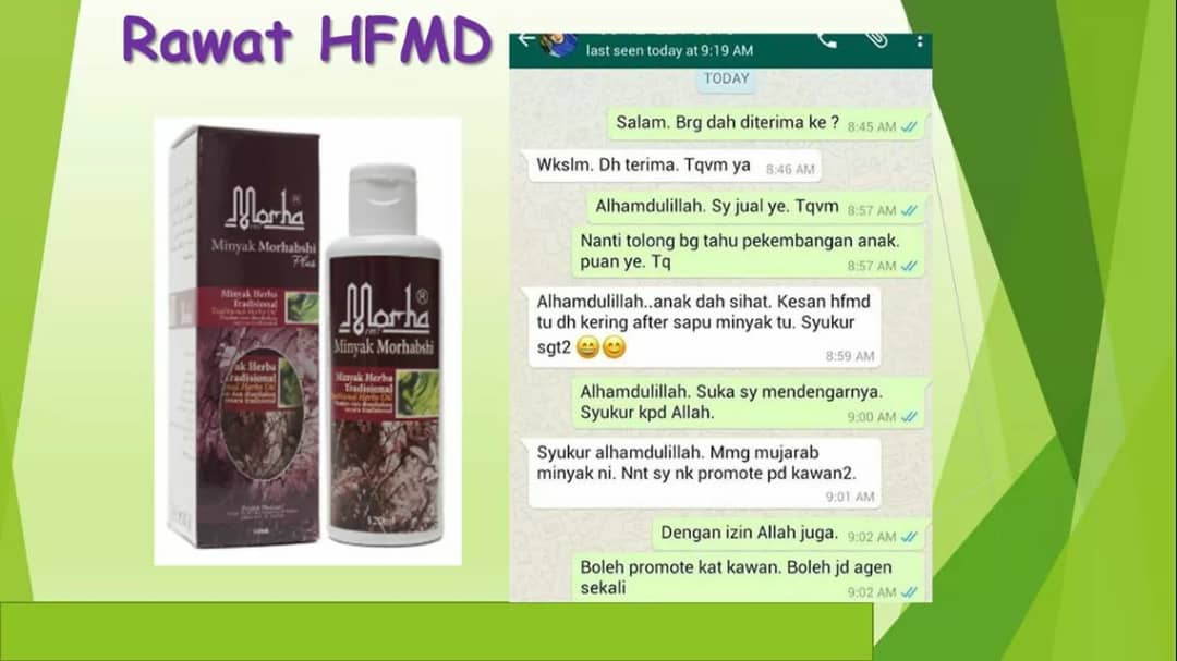 Dah ada Minyak Morha?: HFMD sakit tangan, Kaki, dan mulut