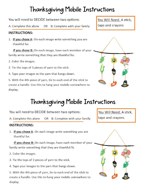 Thanksgiving Mobile Craft - The Learning Curve
