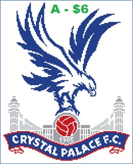 EASY PATTERNS: Crystal Palace FC cross-stitch pattern
