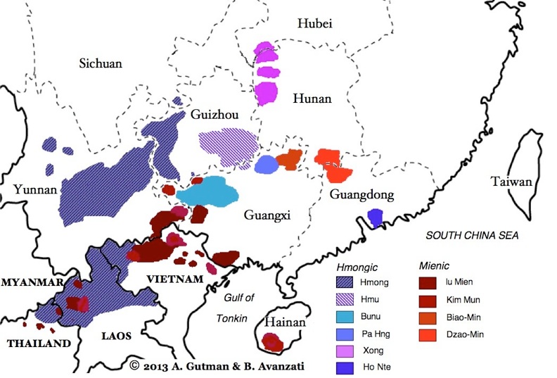 Language family maps