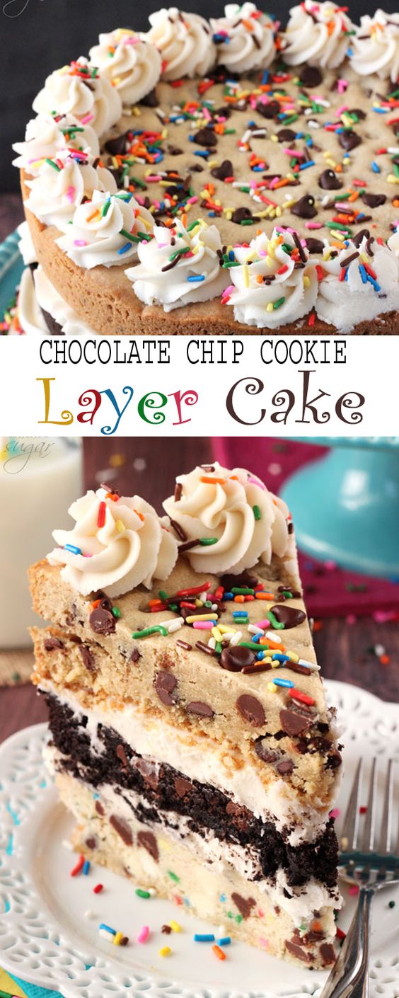 Chocolate Chip Cookie Layer Cake - My Best Recipe Chocolate Chip Cookie Layer Cake - My Best Recipe