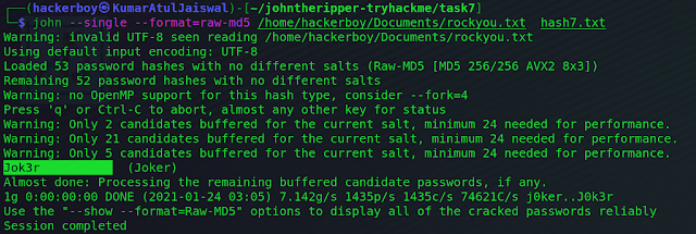 All About Hashing Cracking Tool John The Ripper | Hacking Truth.in