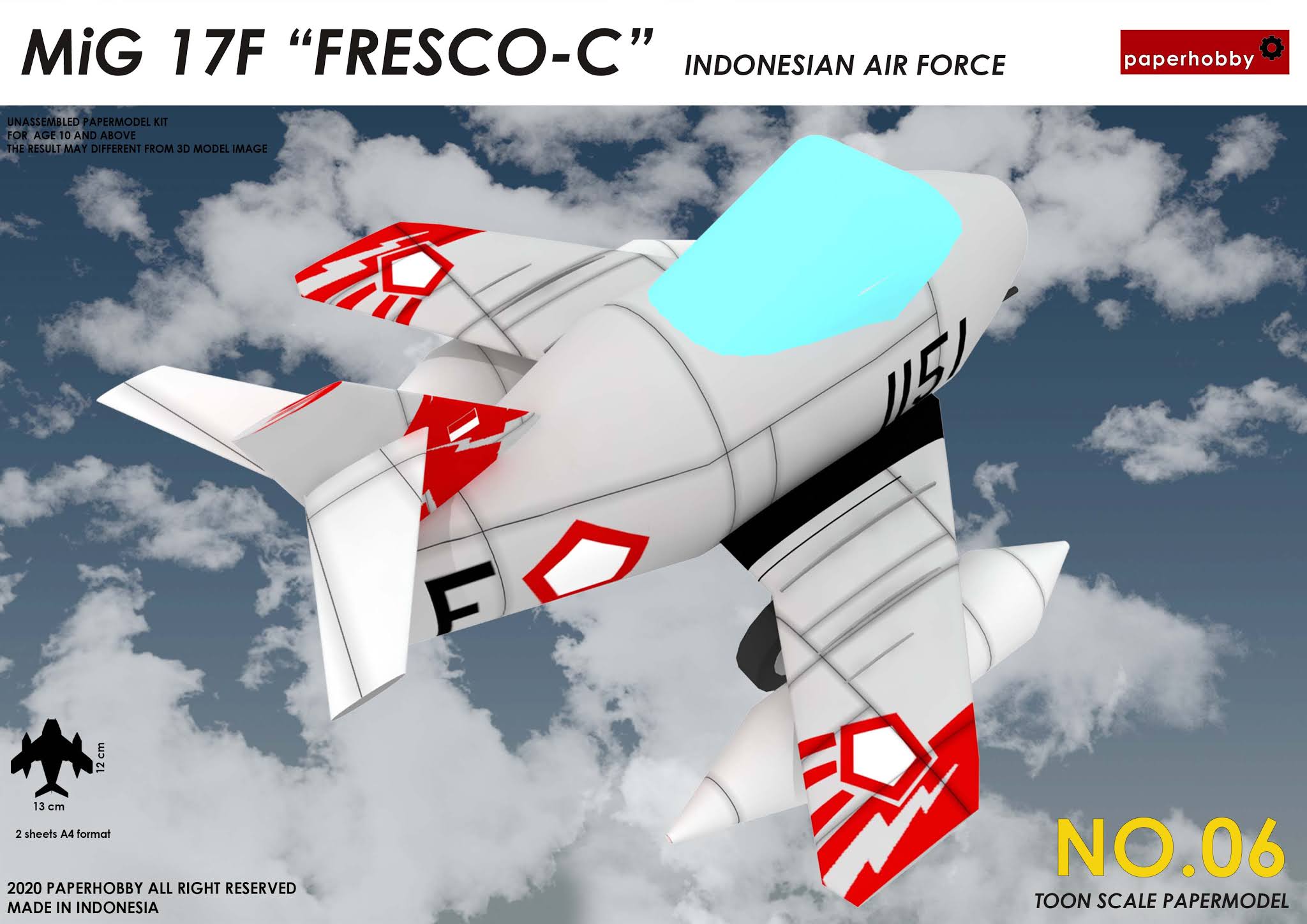 paperhobby: MiG 17F “FRESCO-C” TOON PAPERMODEL
