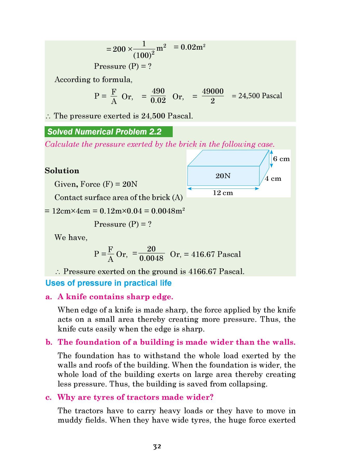 SCIENCE - 10 || CHAPTER TWO || PRESSURE