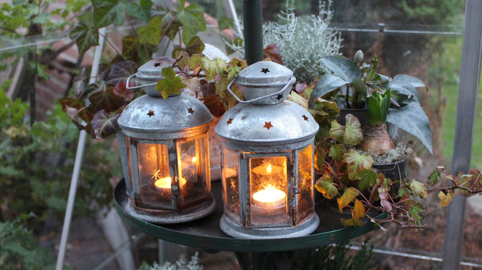 Fru Pedersens have: Levende lys i julehaven.