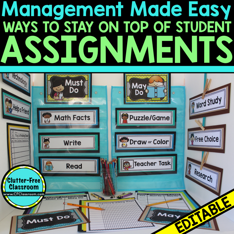 FIVE EASY WAYS TO MANAGE STUDENT ASSIGNMENTS | Clutter-Free Classroom