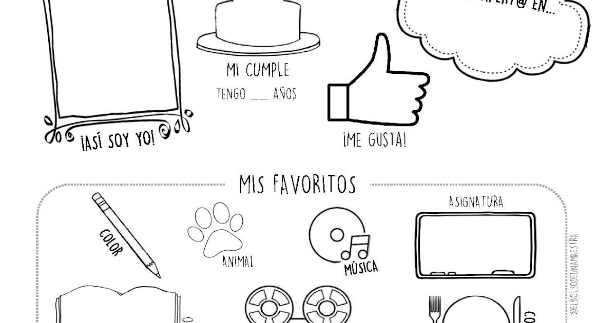 Banderín "Todo sobre mí" - El bolso de una maestra