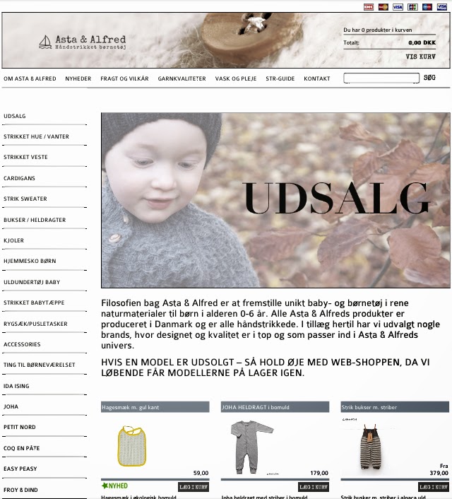Asta & Alfred - Strikket baby- og børnetøj.