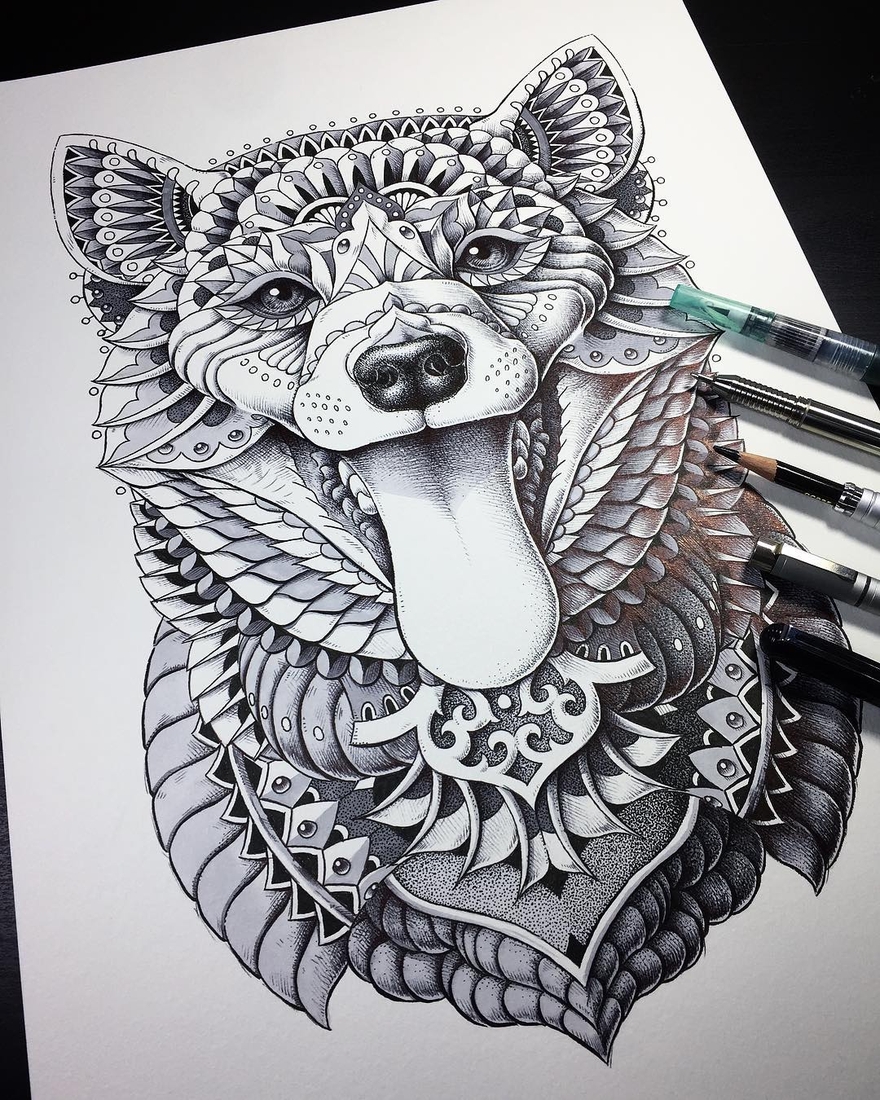 Detailed Drawings Of Animals
