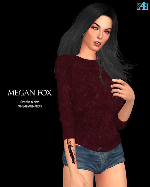 Sims 4 CAS: Megan Fox (Remastered) - Imagination Sims 4 CAS