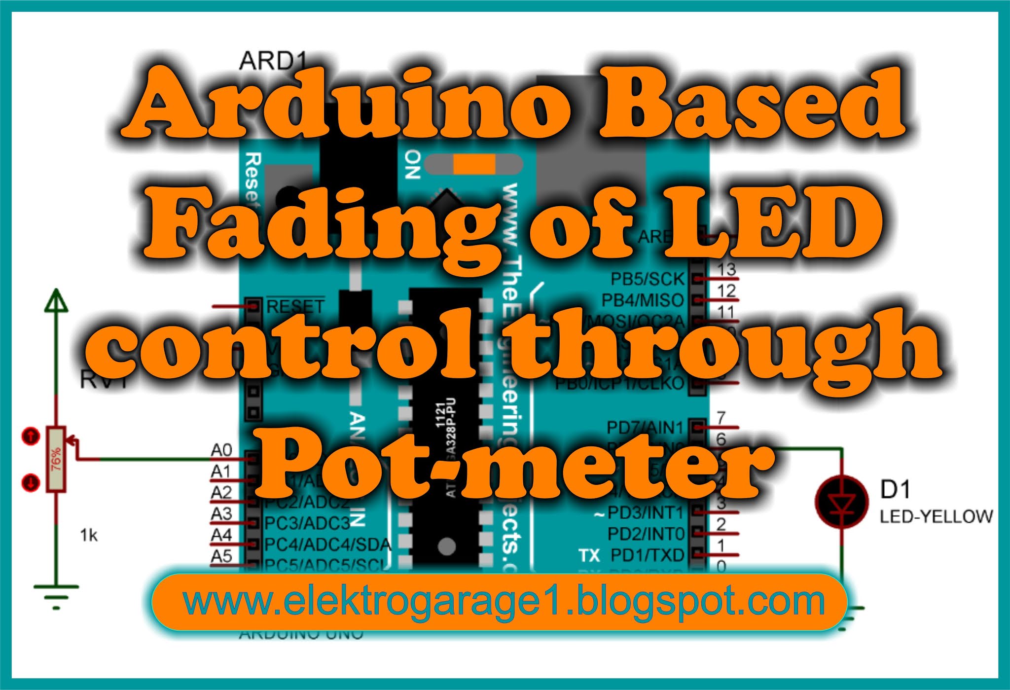Arduino LED light Control through Potentiometer - Electronics Garage