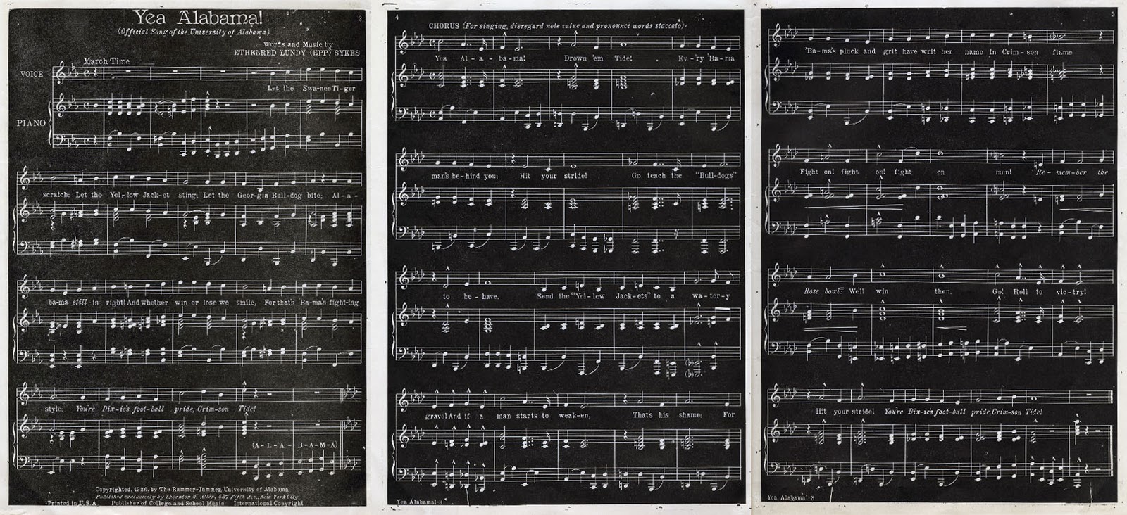 Remember the Rose Bowl: "Yea Alabama"