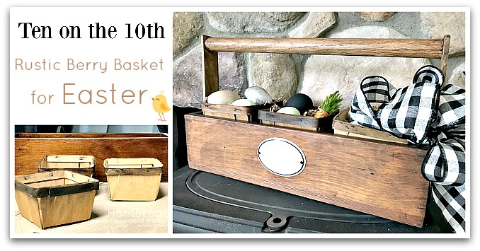 Repurposed Vintage Berry Basket Tote for Easter