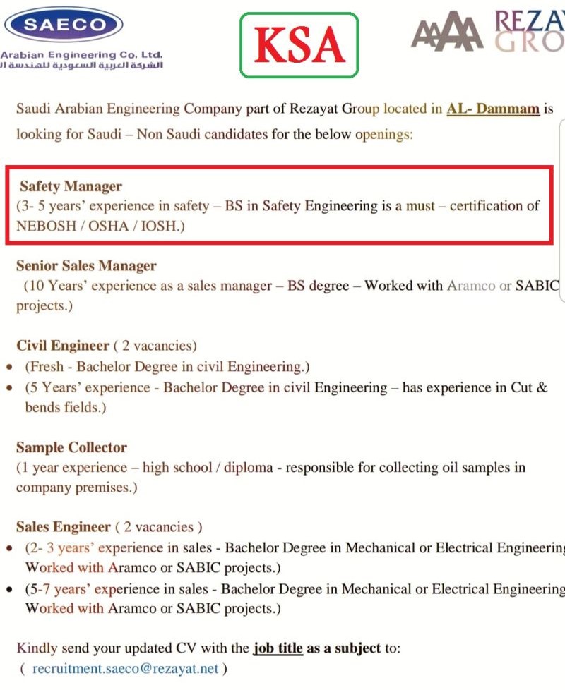 HSE Insider : ( 02 ) HSE/EHS/SAFETY JOB VACANCIES/OPPORTUNITIES ...