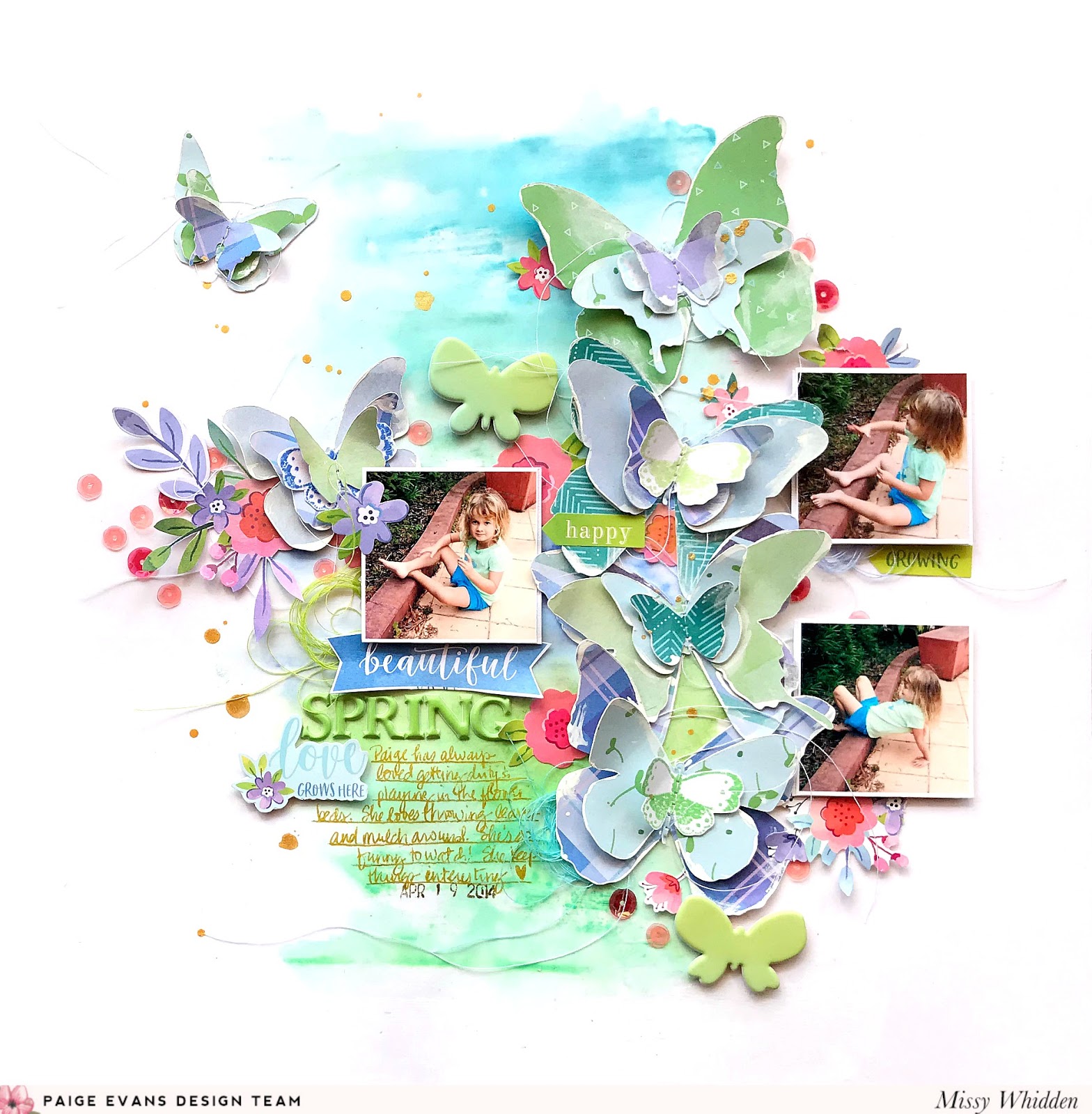 Beautiful Spring Layout by Missy Whidden | Paige Taylor Evans