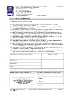 uSnapshot: SIRIM Application Form for E-Permit by Walk In