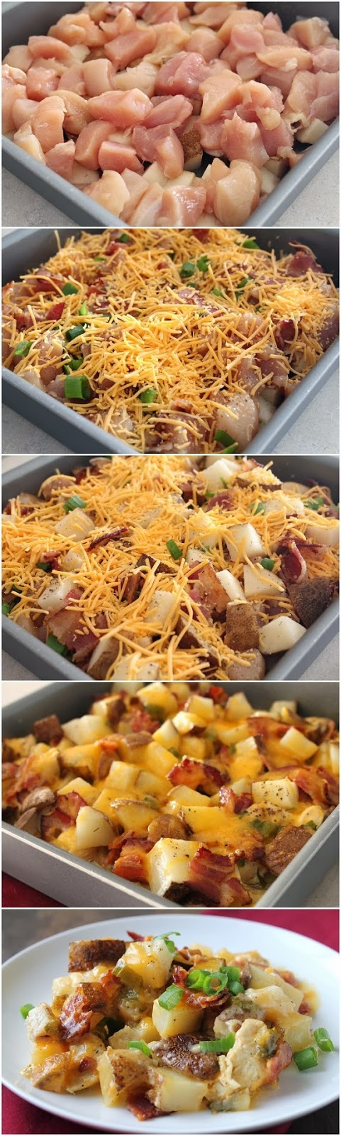 Loaded Baked Potato And Chicken Casserole - Food & juices