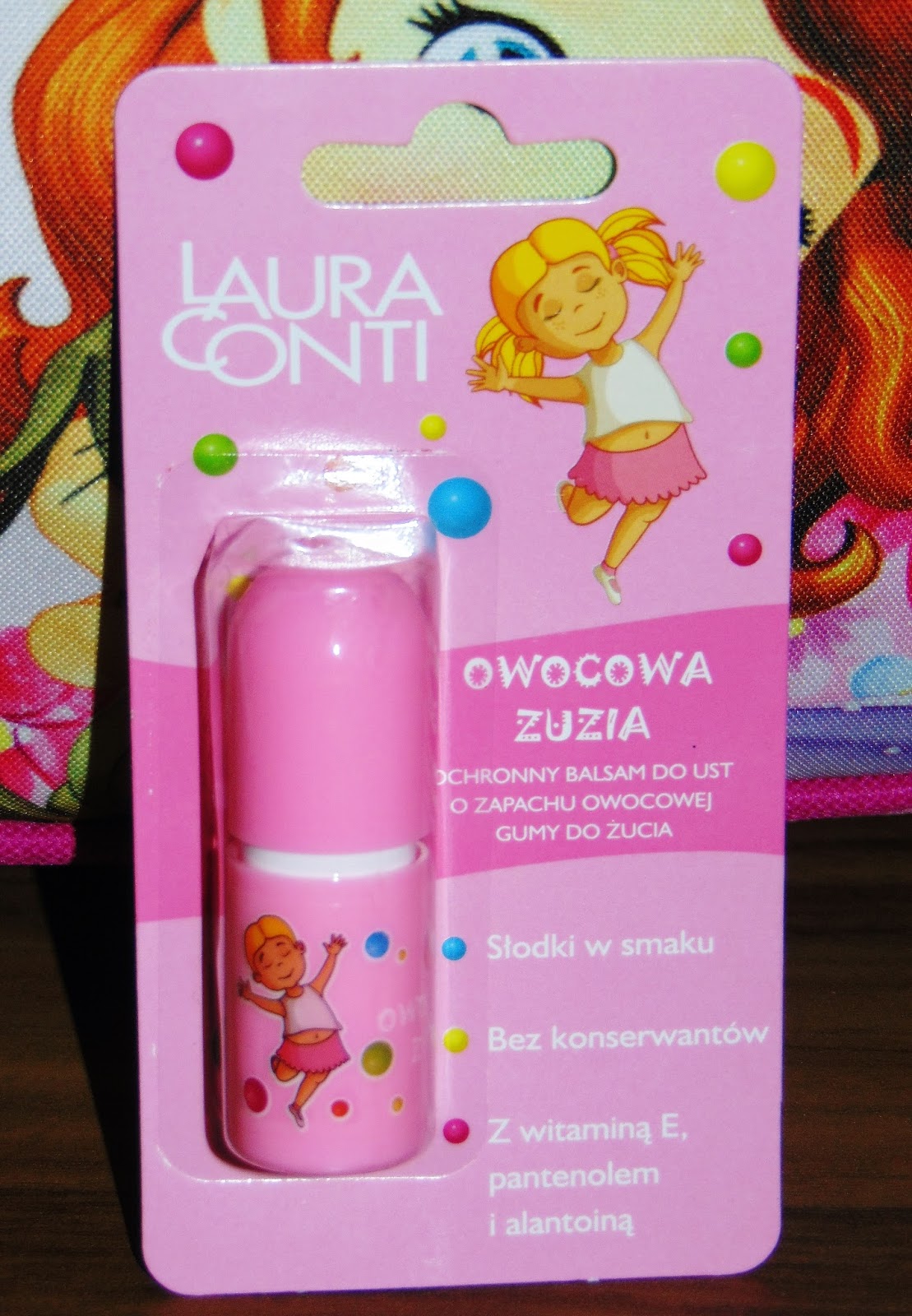Laura Conti Owocowa Zuzia balsam do ust o zapachu owocowej gumy do ...