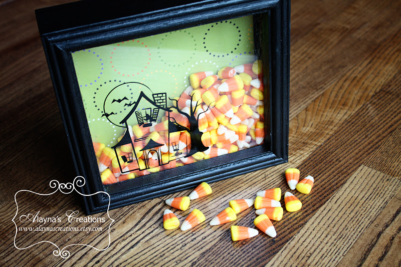 Alayna's Creations: Candy Corn Shadow Box (31 Days: Day 26)
