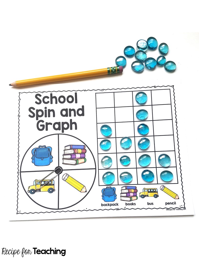 School Spin and Graph - Recipe for Teaching