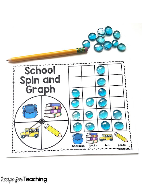 School Spin and Graph - Recipe for Teaching