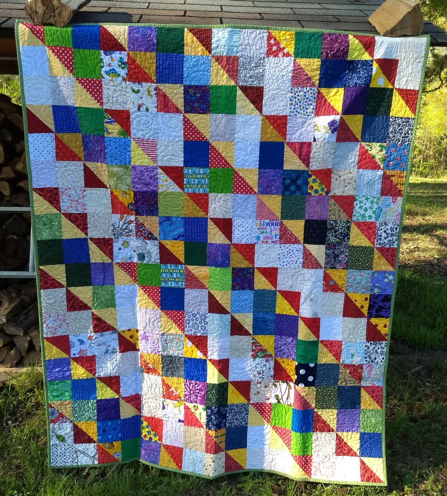 Kat & Cat Quilts: Bold and Bright {Split 9 Patch Round 1}