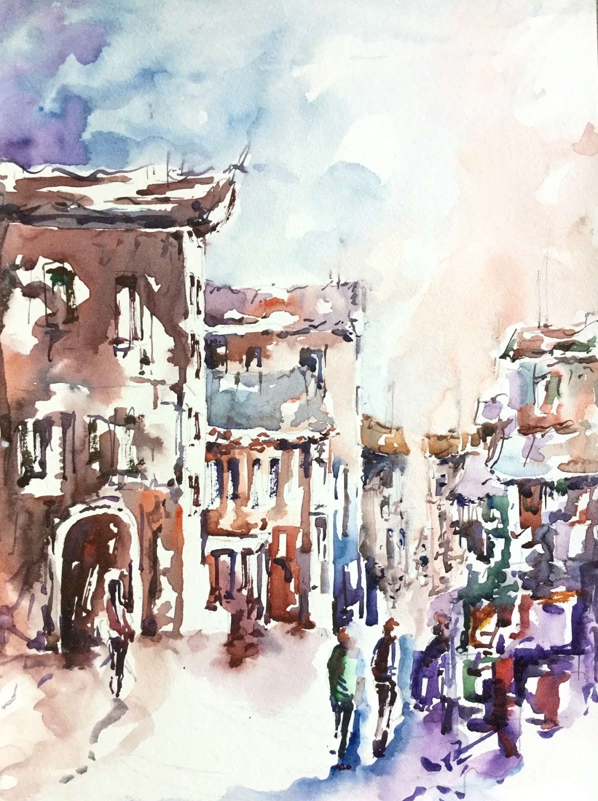 SHOP ART ONLINE: "The Meeting Place" Watercolor