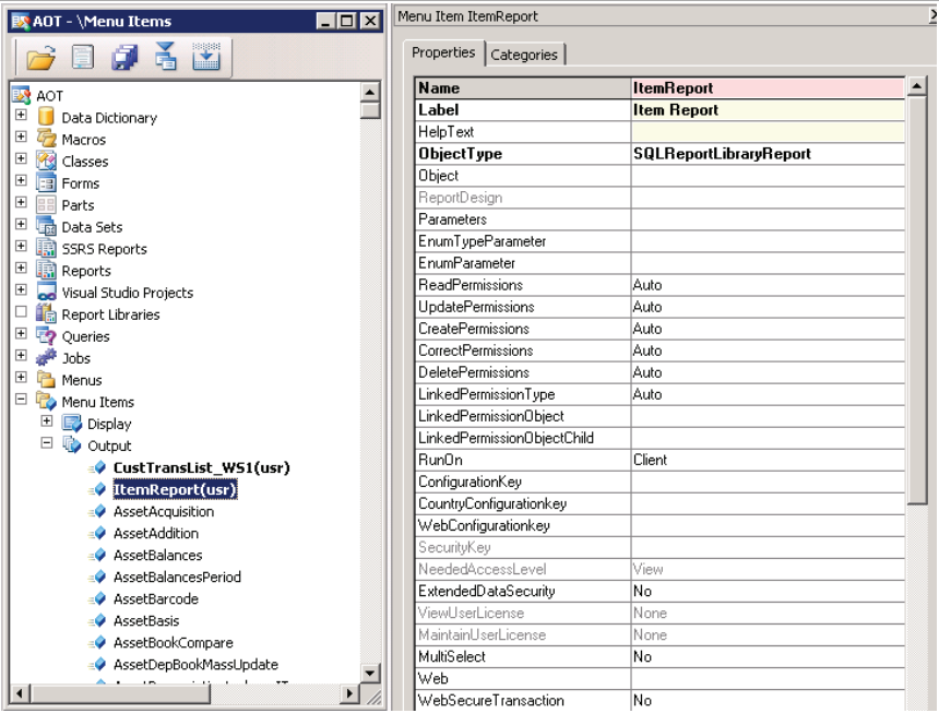 Microsoft Dynamics AX/365: Create a Menu Item