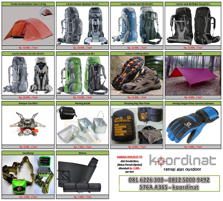 Sewa Rental Alat Gunung Outdoor Tenda Hiking Camping di Ciledug: Sewa ...