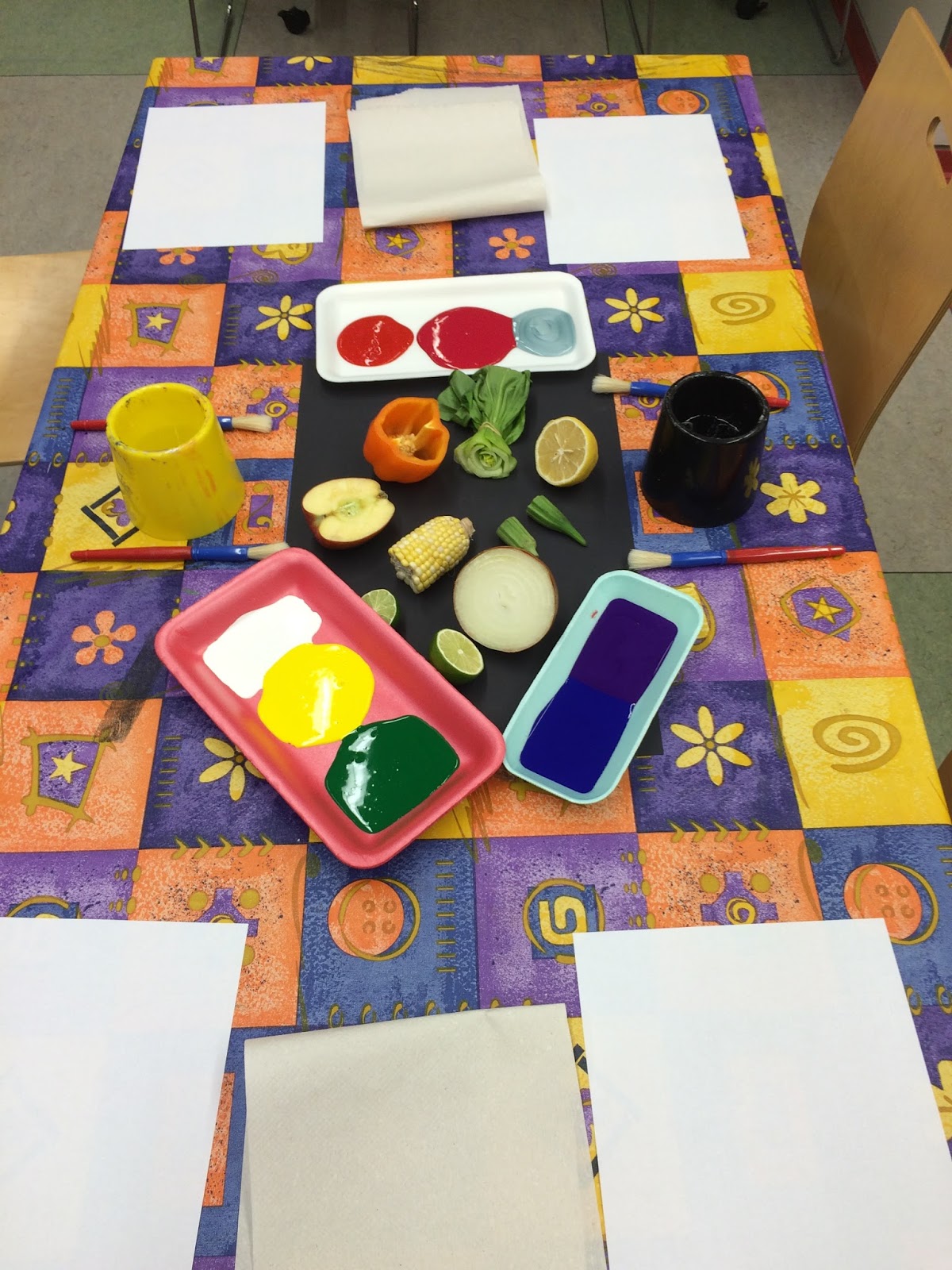 The Show Me Librarian: Early Elementary STEAM: Vegetable (& Fruit) Prints