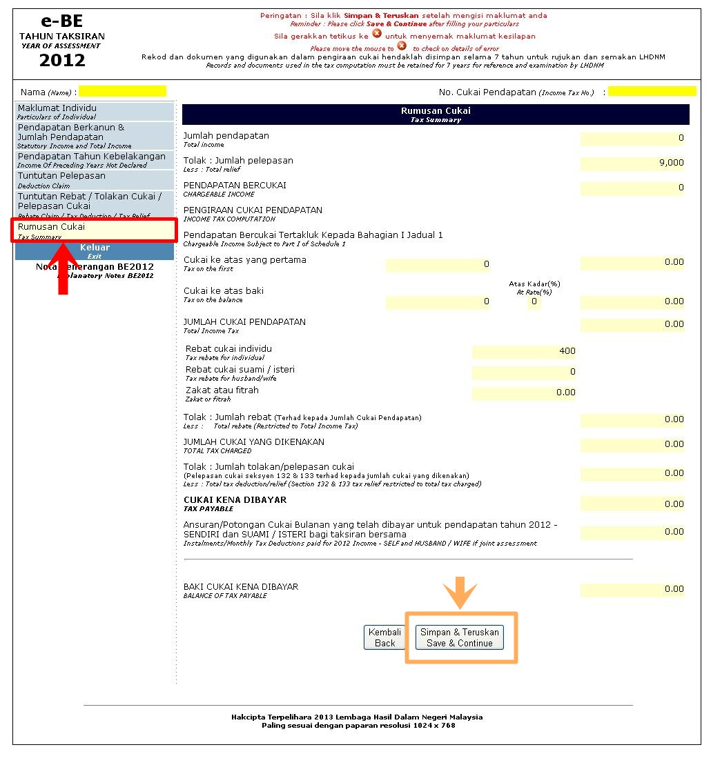 LuPorTi's BloG: How To File Your Tax Online (e-Filing) - BE Form