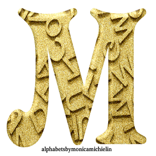 M. Michielin Alphabets: LETTERS TEXTURE GOLDEN GLITTER ALPHABET AND ...