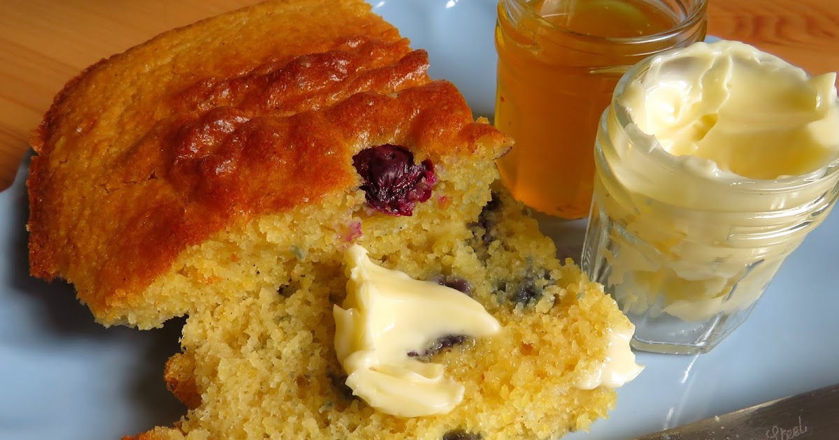 Blueberry & Vanilla Breakfast Corn Bread | The English Kitchen