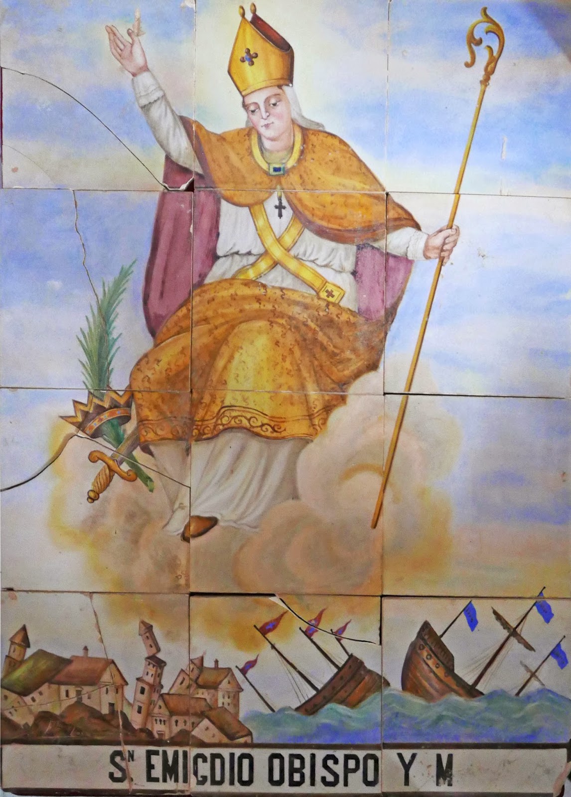 Almoradí 1829: Mural de Azulejos de San Emigdio en #Almoradí