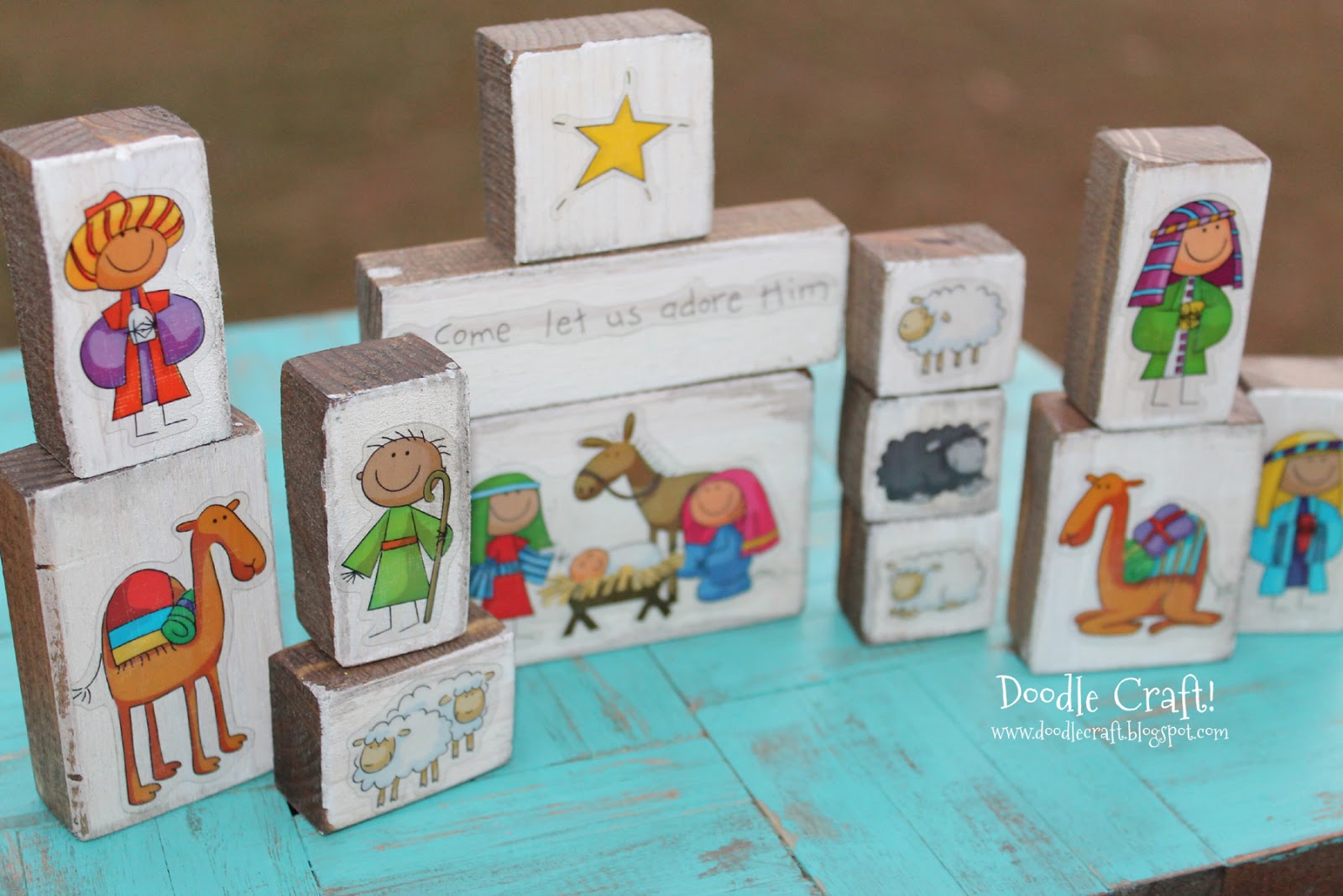 Homemade wood nativity ~ Lalan