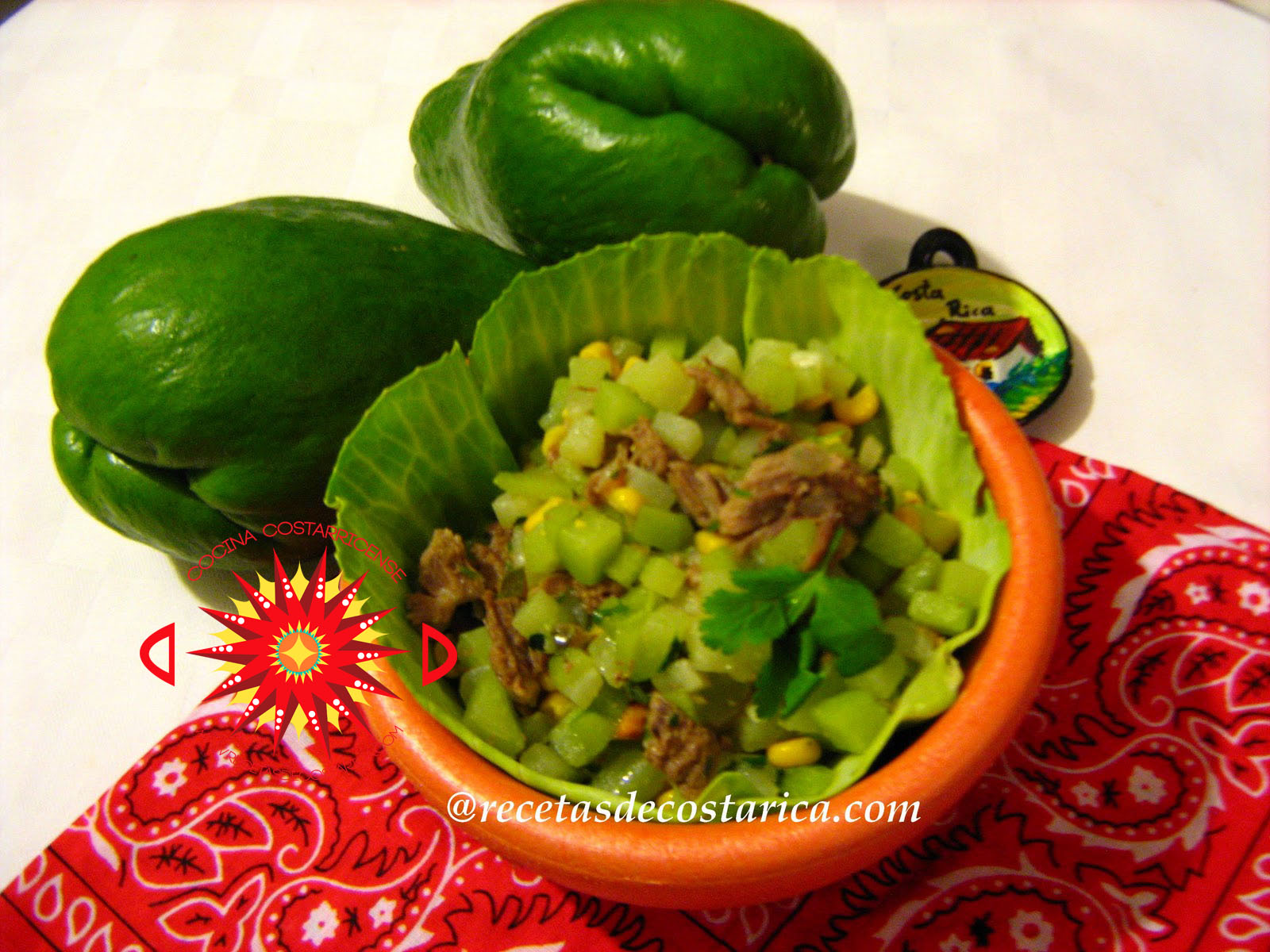 Cocina Costarricense: picadillo de chayote y maíz