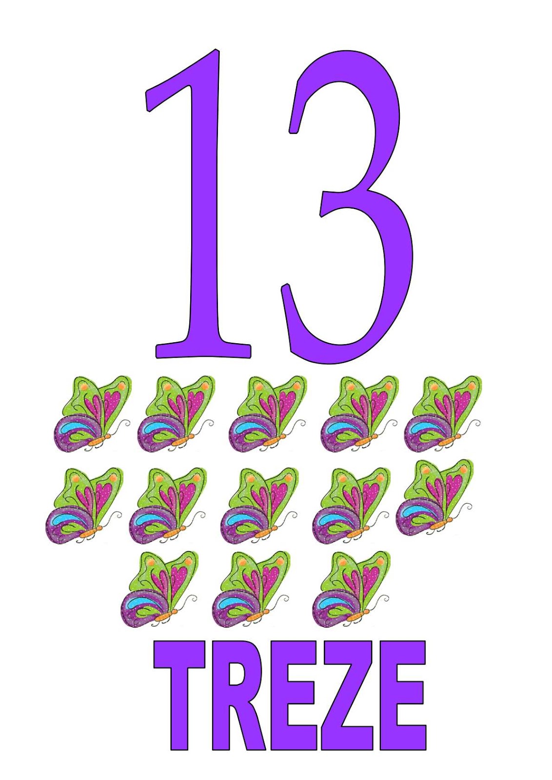 Cartazes dos números Cards coloridos e ilustrados com os números e as ...