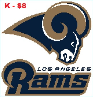 EASY PATTERNS: Los Angeles Rams cross-stitch pattern