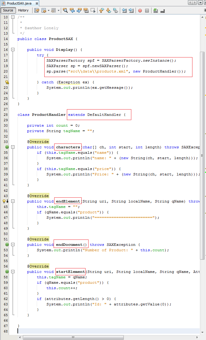 Read Xml Using Sax In Java ~ Thế Giới Giải Mã