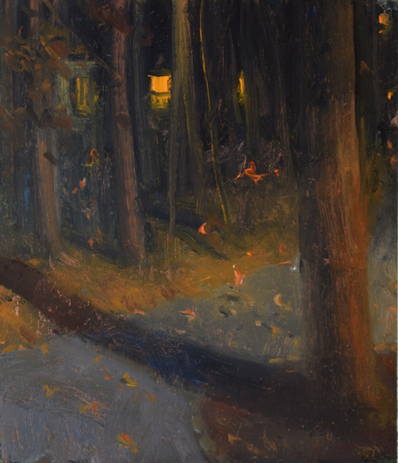 a painting a day: Fall Night, 10/25/2015