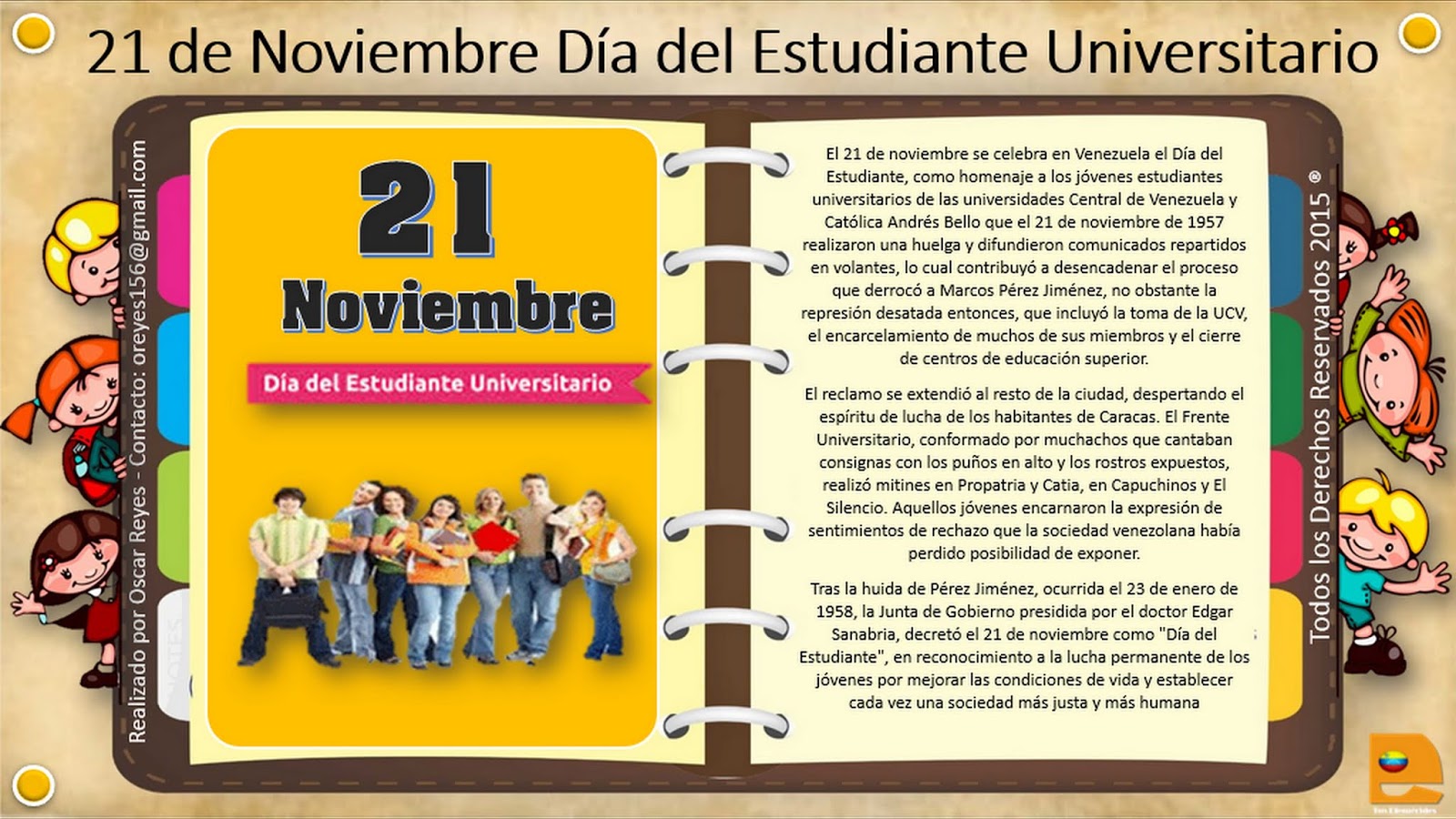 📚 Tus Efemérides Escolar 2012-2023 📅: 21 de Noviembre Día del ...