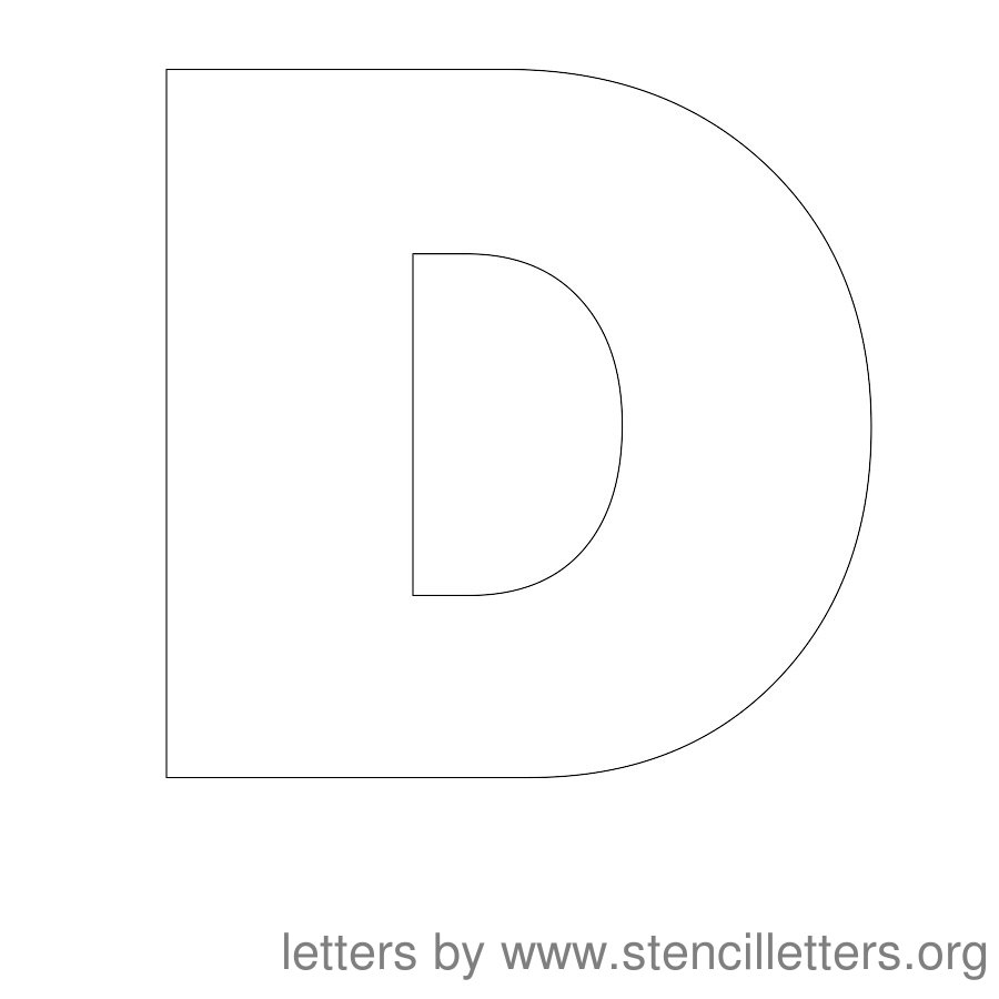 Printable Bubble Letters D - Birthday Letter