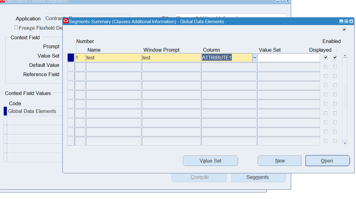 Oracle Applications Defaulting Value On A Dff Segment Using Sql