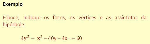 Cálculo 1 - Área 1: Geometria analítica: hipérbole