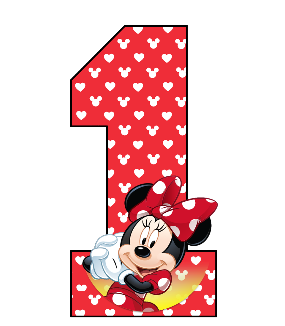 Kits imprimibles gratis : Números de Minnie Mouse