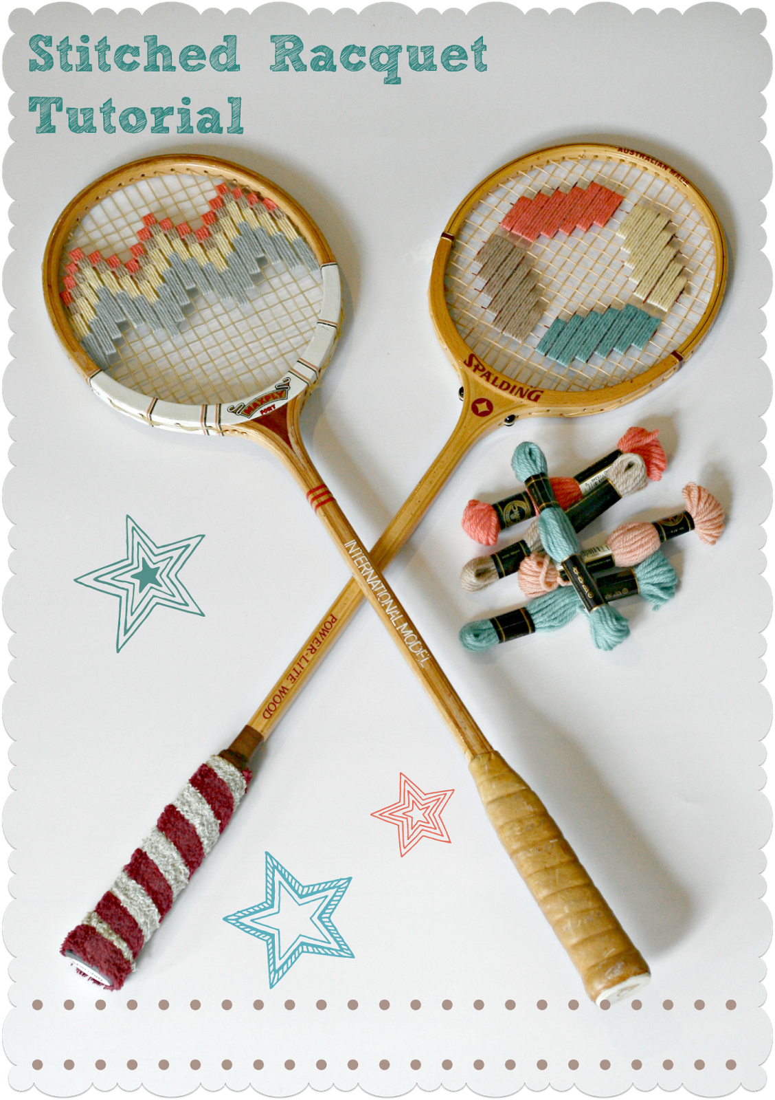 The Owls Are Hunting: Stitched Racquet Tutorial