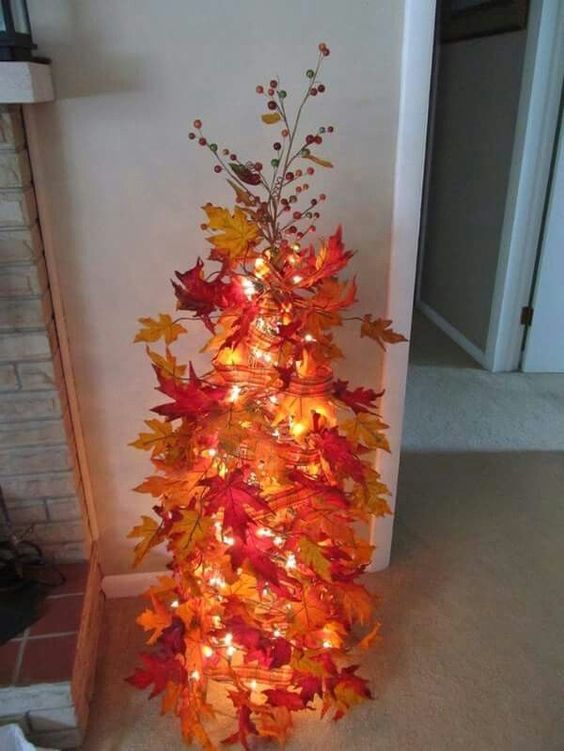 40 Wonderful ideas for decorative use of autumn leaves - Diy Fun World