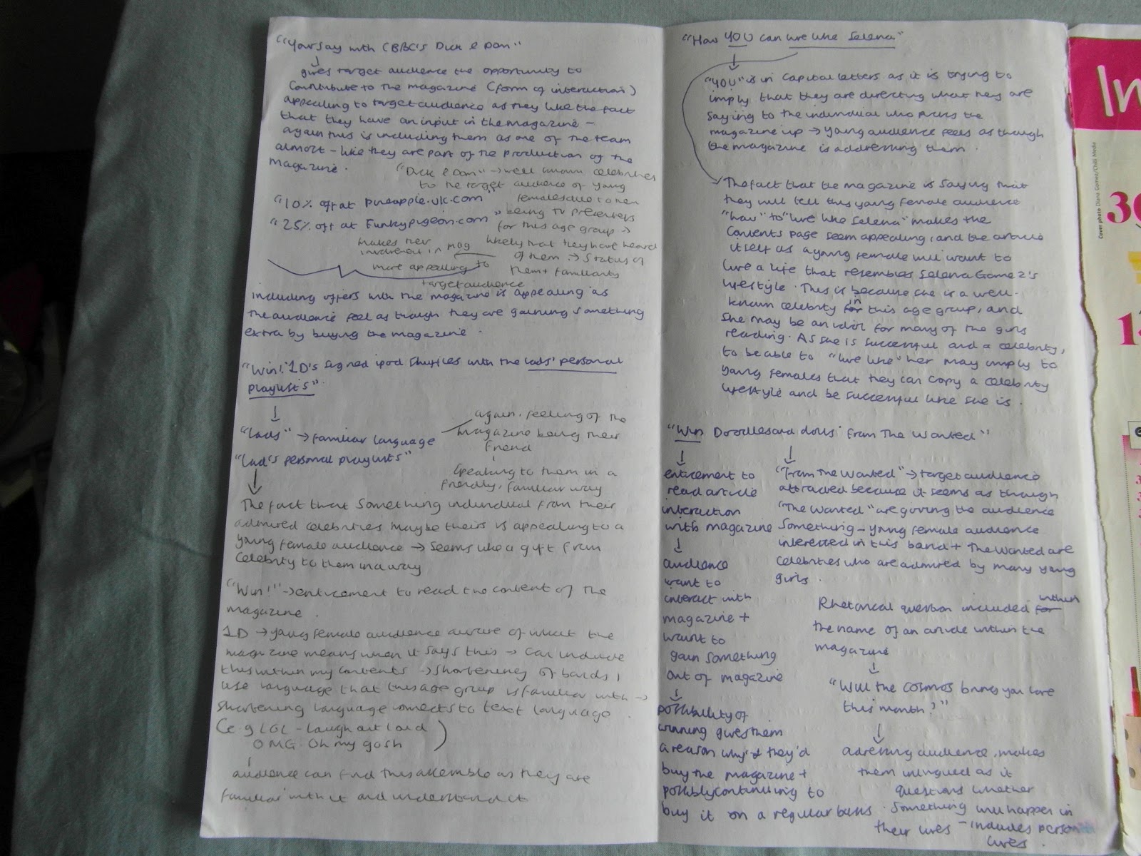 Claire's AS Media Studies: Pop Music Magazine Analysis- 'Top of the ...