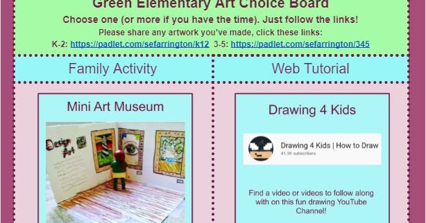 Remote Learning Choice Board 4