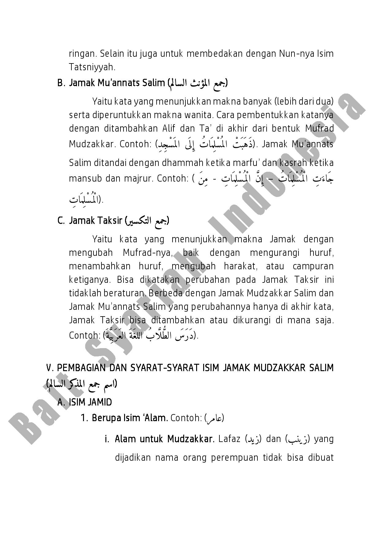 Ilmu Sharaf Bab 10 : Pembagian Isim Berdasarkan Jumlah Bilangannya